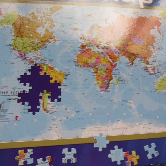 Hinkle | Games | 50pc World Map Puzzle Owner Complete Hinkle Homeschool ...